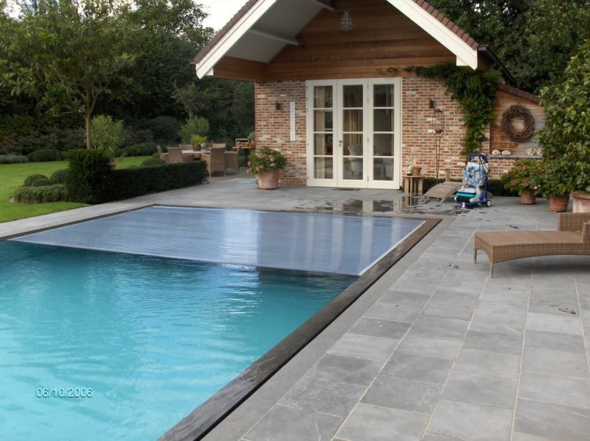 Poolabdeckung Rollladenabdeckung AquaTop Unterflur vollautomatischer