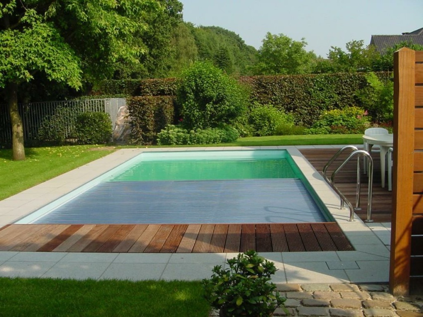 Poolabdeckung Rollladenabdeckung AquaTop Unterflur vollautomatischer