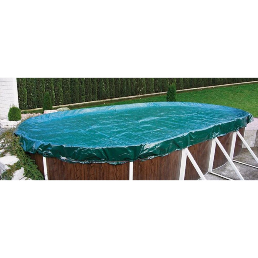 Poolabdeckung Winterplane für Oval- und Achtformpool | Wellness4Me